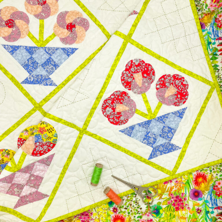 Floral Fantasy Quilt Kit in Chartreuse | Alice Caroline