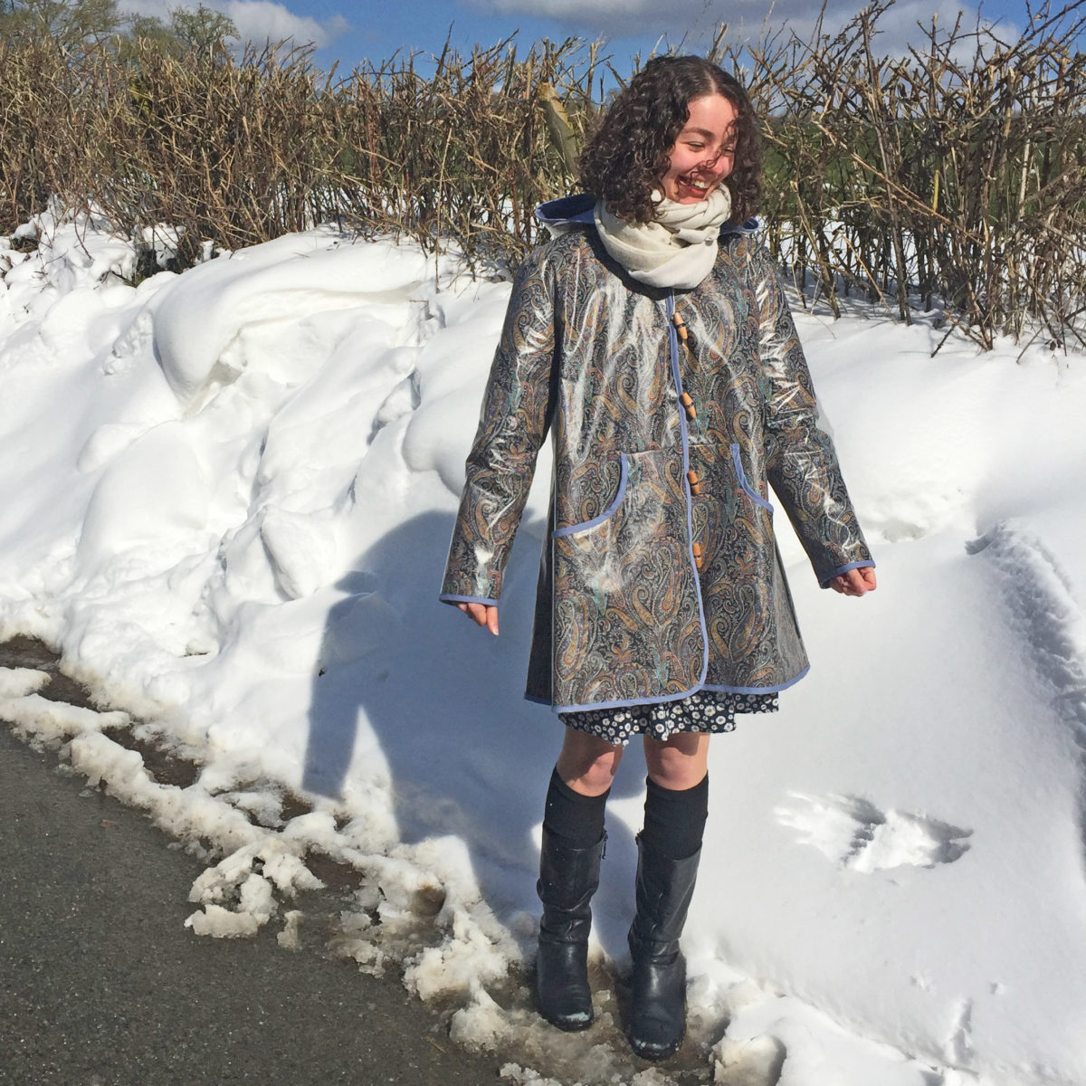 Laura's Liberty Raincoat in Felix & Isabelle — PVC Coated