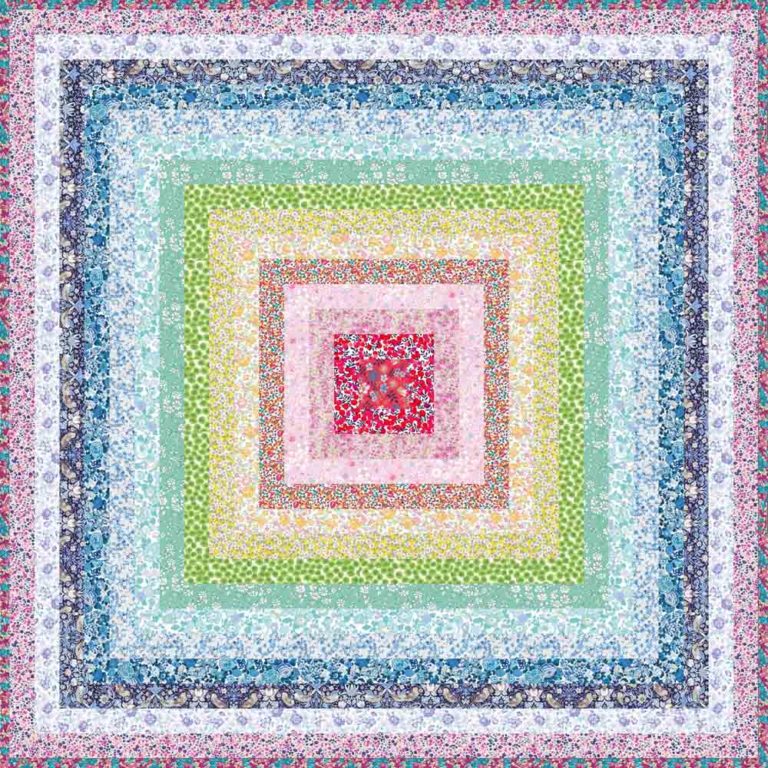 Log Cabin Quilt Pattern | Instant Download | Liberty Quilt