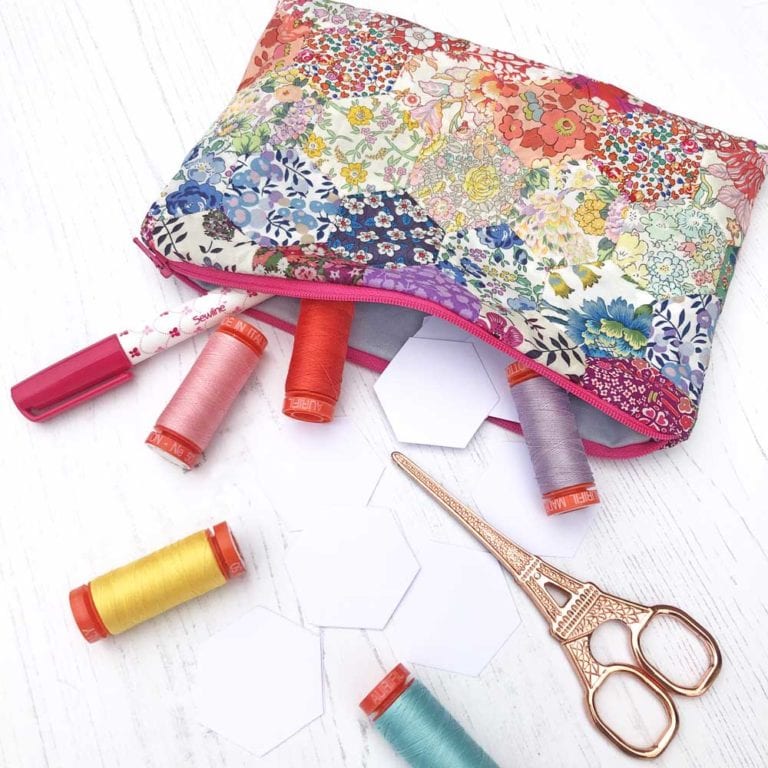 EPP Hexagon Pouch Pattern | English Paper Piecing