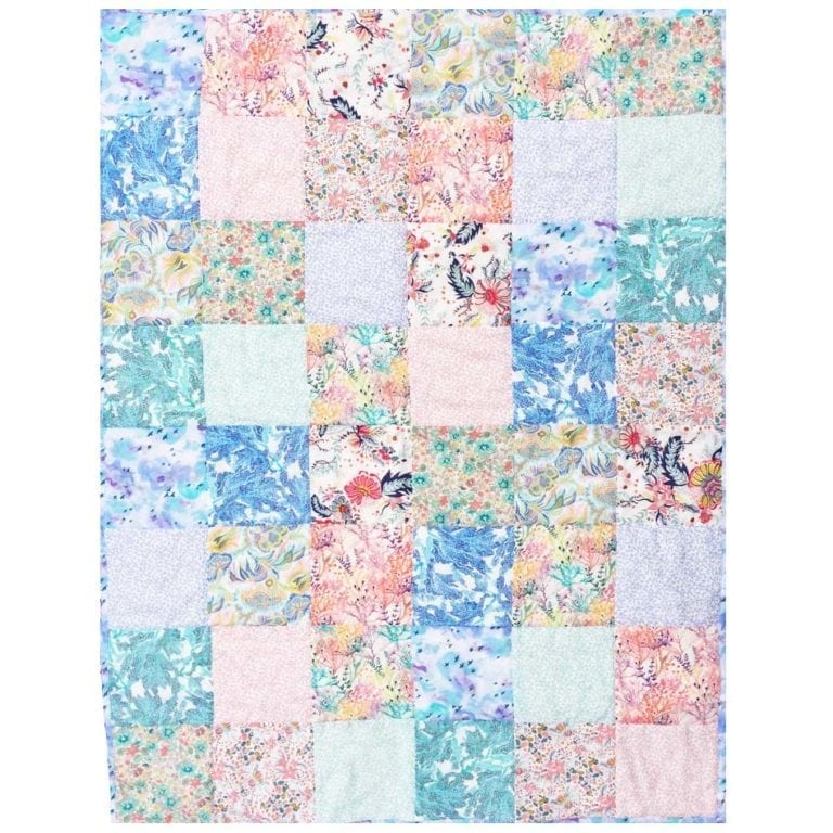 FREE Cot Quilt Instructions | Baby Quilt Pattern | Instant Download