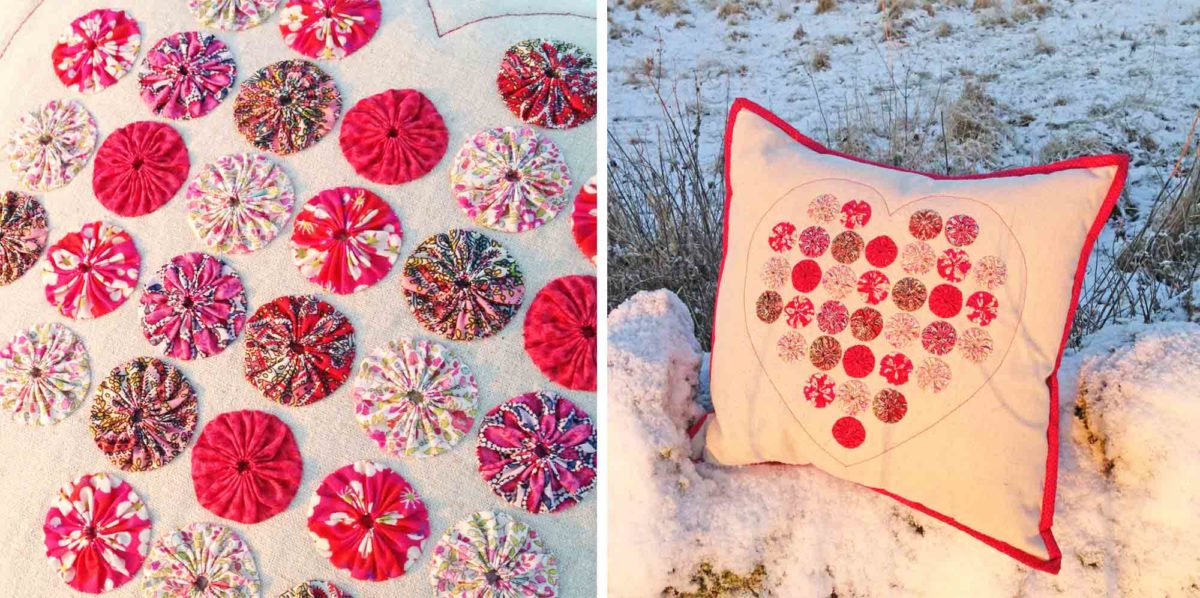 Sweetheart Suffolk Puff Cushion - Alice Caroline