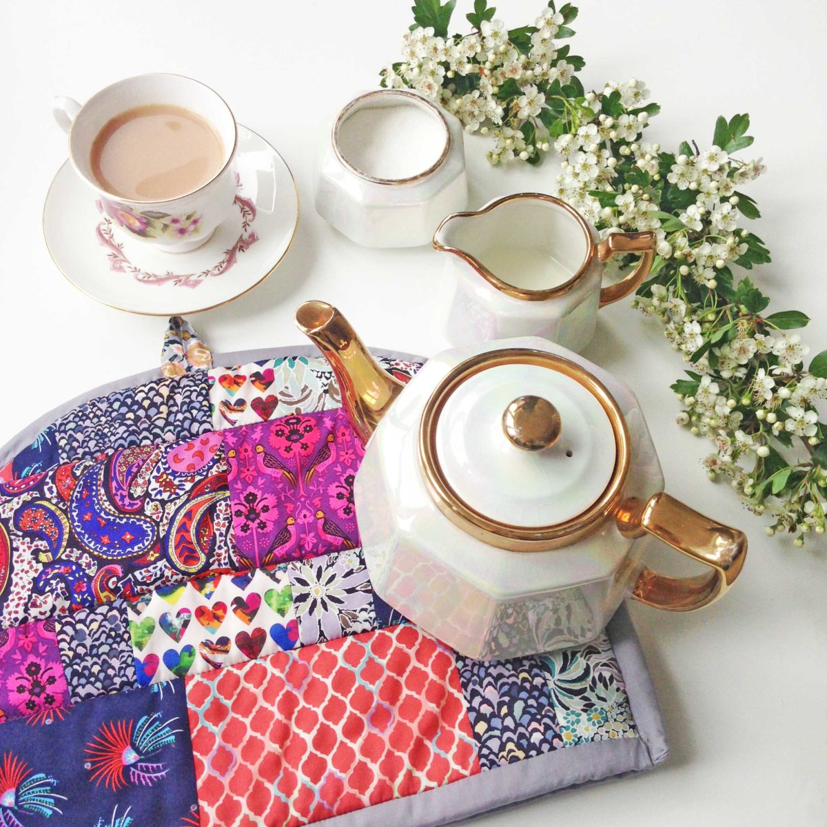 Liberty Tea Cosy and Kindle Case — Tana Lawn Patchwork
