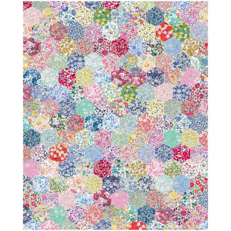 Happy Hexagon Rainbow Cot Quilt Kit | English Paper Piecing