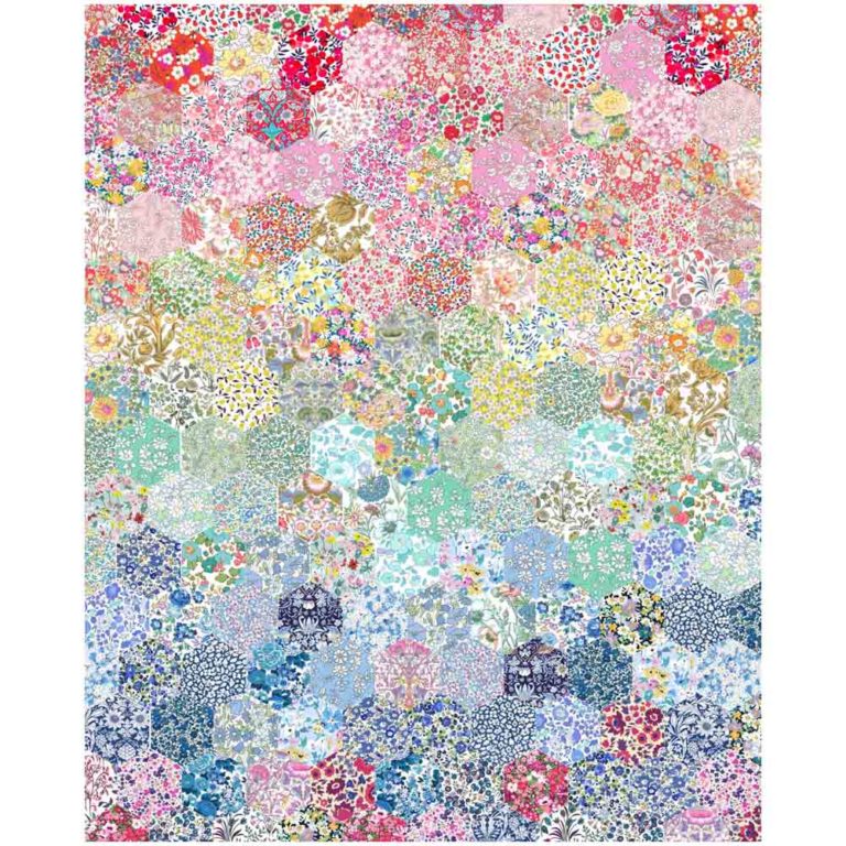 Happy Hexagon Rainbow Cot Quilt Kit | English Paper Piecing