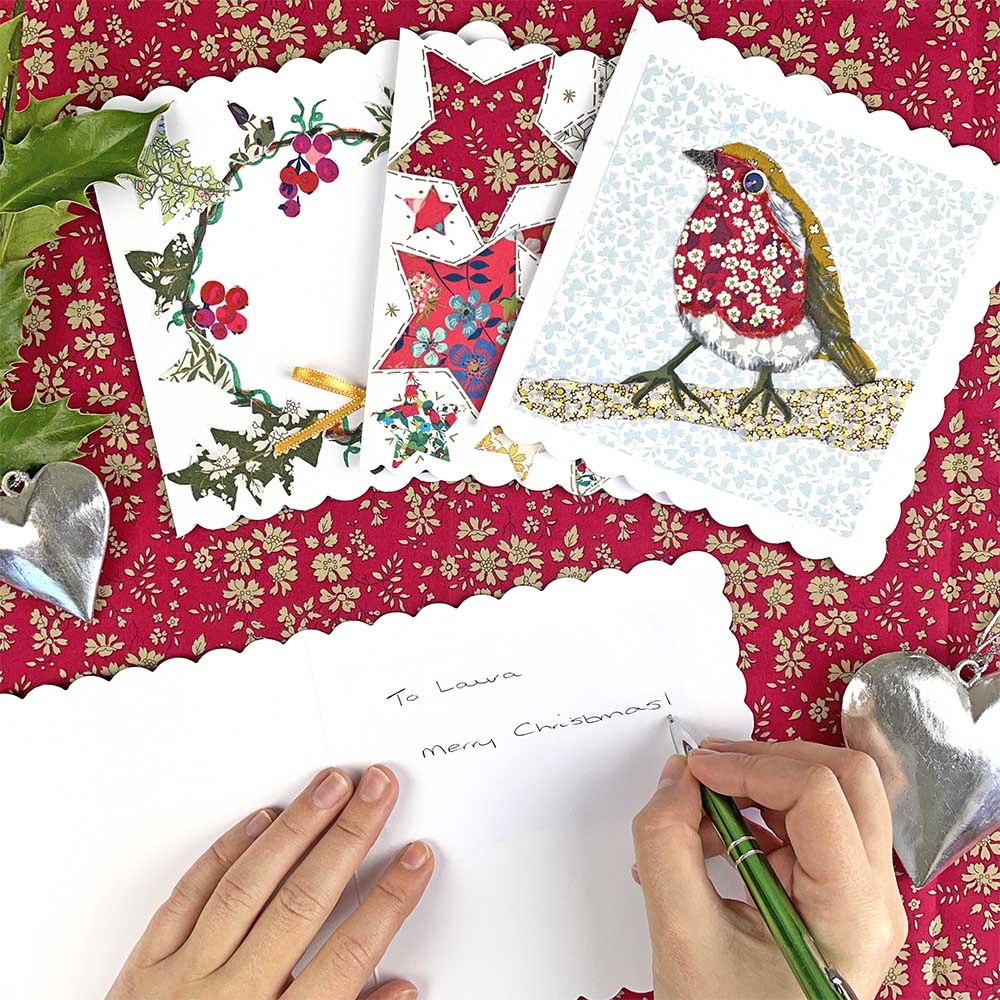 Liberty Christmas Cards | Snowflake, Robin & Stars