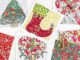 Liberty Christmas Cards handmade using Liberty fabric charms