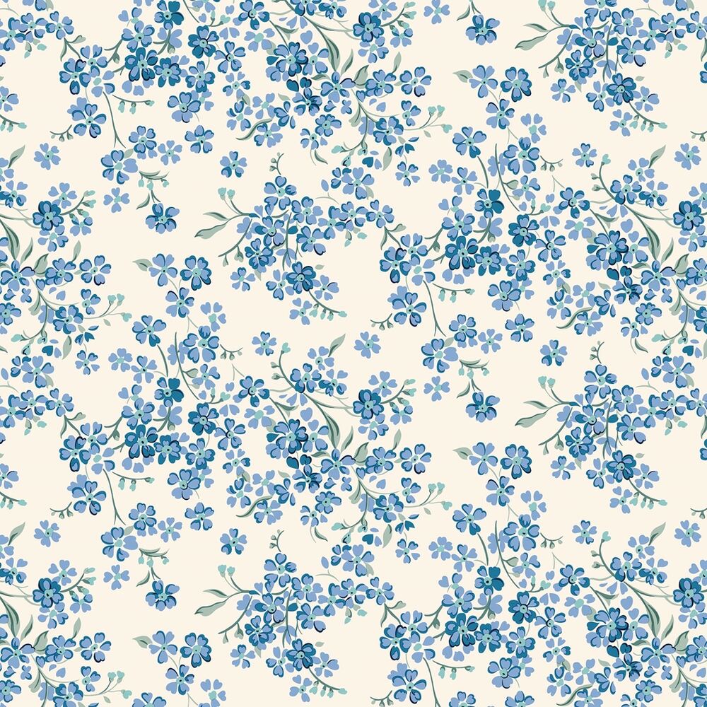 Liberty Quilting Cotton Forget-Me-Not Trail C | Alice Caroline
