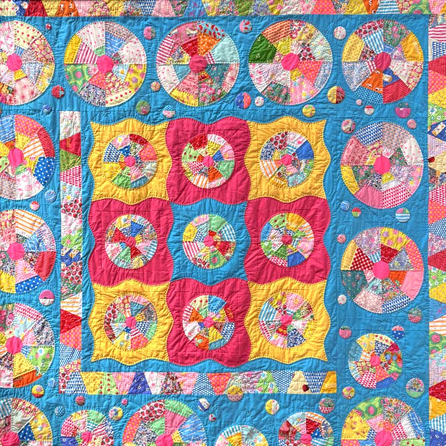 Party Rings: Tracy Aplin’s Colourful Quilt at Festival of Quilts ...